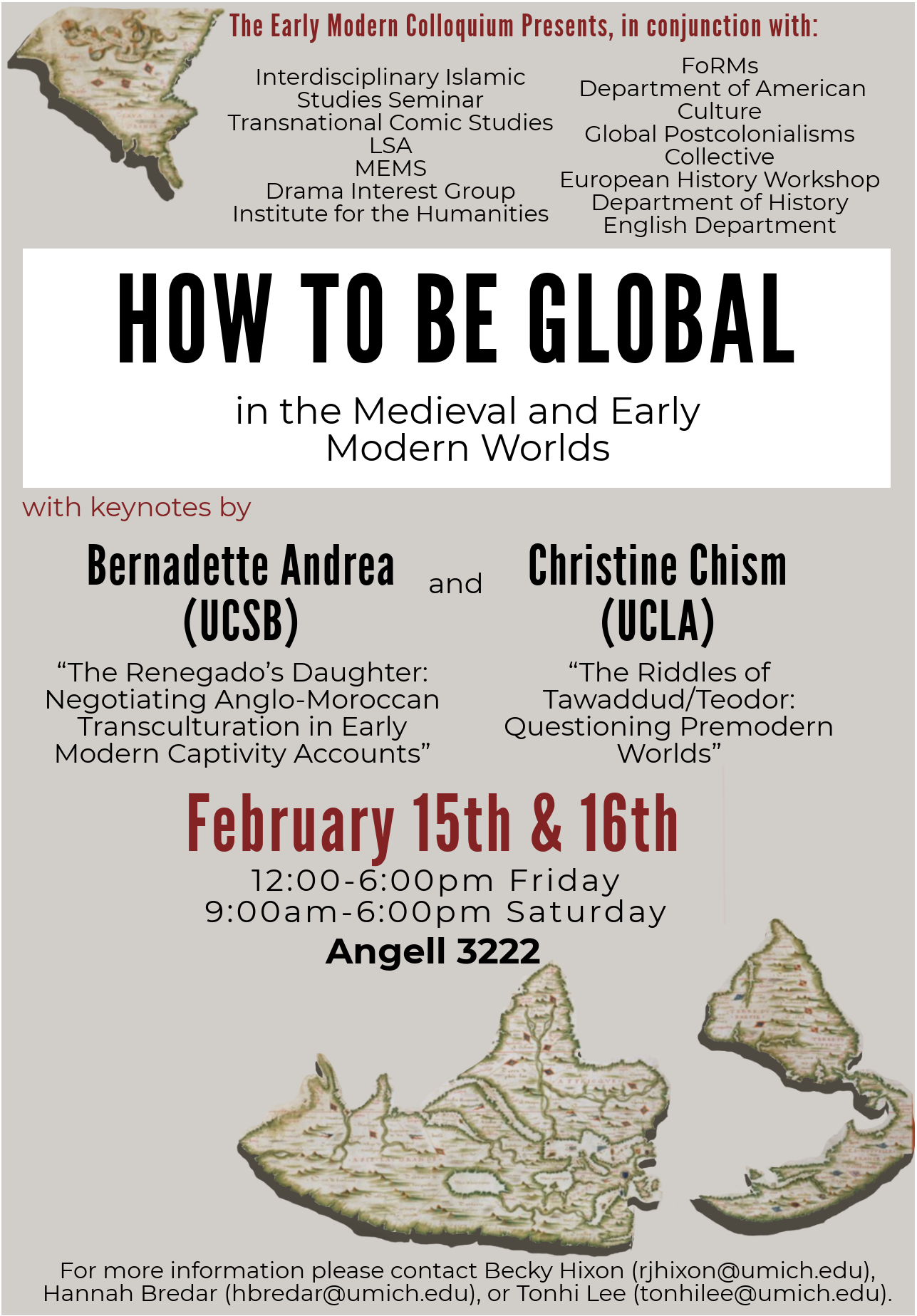 2019 EMC Conference – University of Michigan Early Modern Colloquium